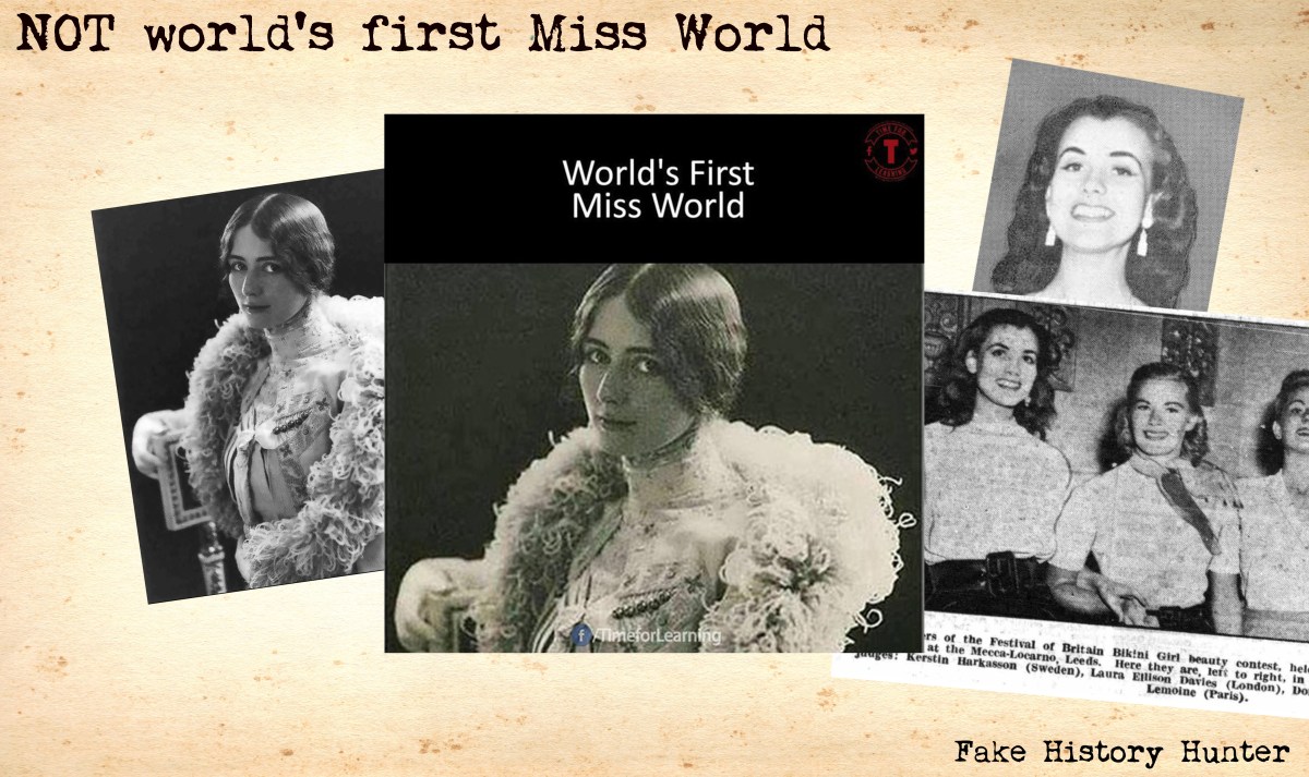 NOT world’s first Miss World – Fake History Hunter